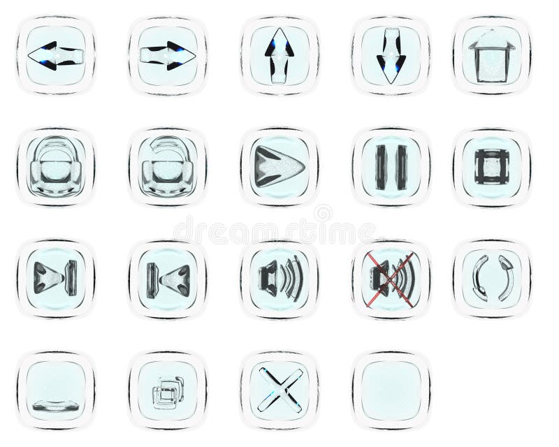 Illustrated Web Sound Icons Stock Illustration - Illustration of back ...
