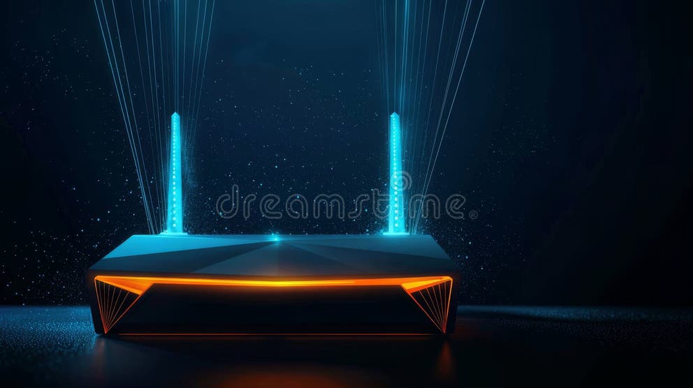 It Illustrates a Wireless Modem Router with High-speed Internet Using a ...