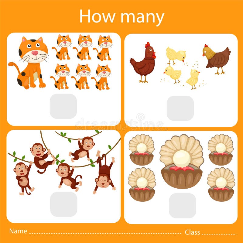 Illustration De Compter L'objet Pour Les Enfants Un Illustration de ...