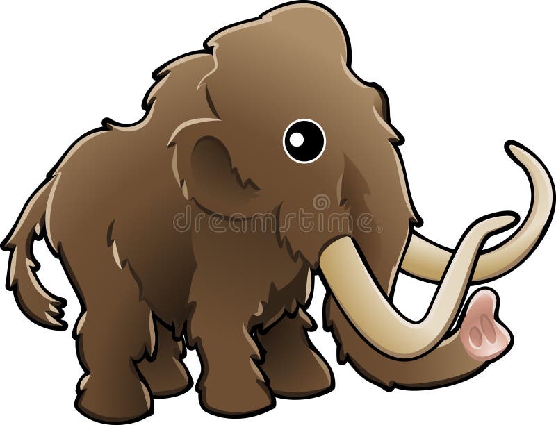 Illustrati Lindo Del Mamut Lanoso Ilustración del Vector - Ilustración ...