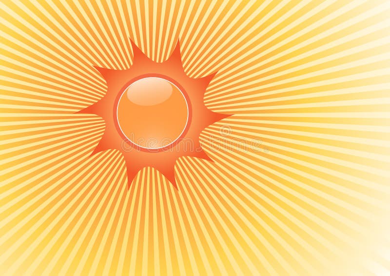 Illustratie Met Zon. Vector Vector Illustratie - Illustration of hemel ...