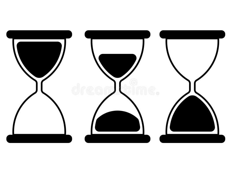 Illustratie van zandloper vector illustratie. Illustration of mens ...