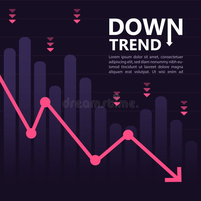 Arrow Downtrend Stock Illustrations – 701 Arrow Downtrend Stock ...