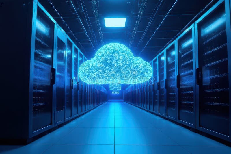 Illustrating Modern Cloud Hosting Solutions Stock Illustration ...