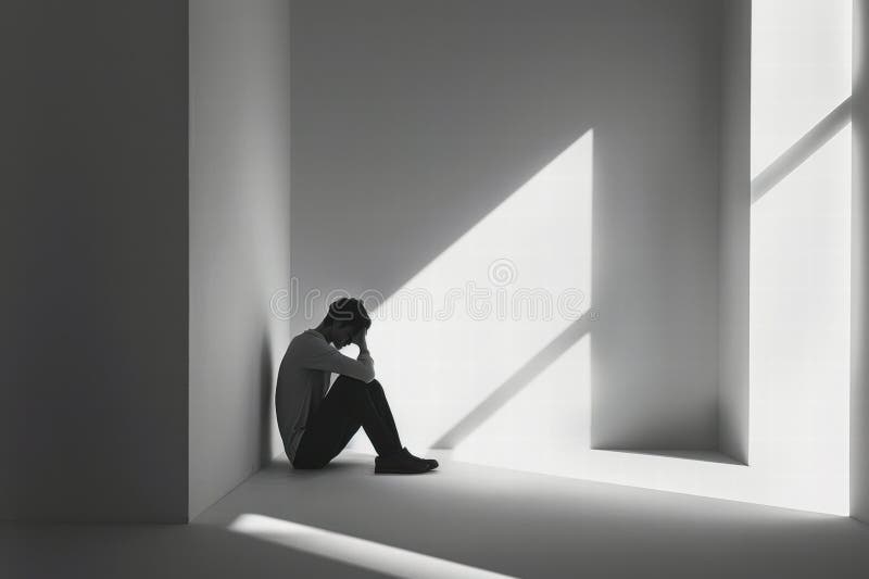 Illustrating the Weight of Stress and Mental Fatigue. Stock Photo ...