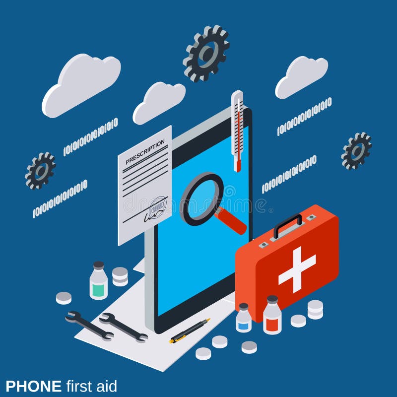 Mobile Phone Service Vector Concept Illustration Stock Vector ...