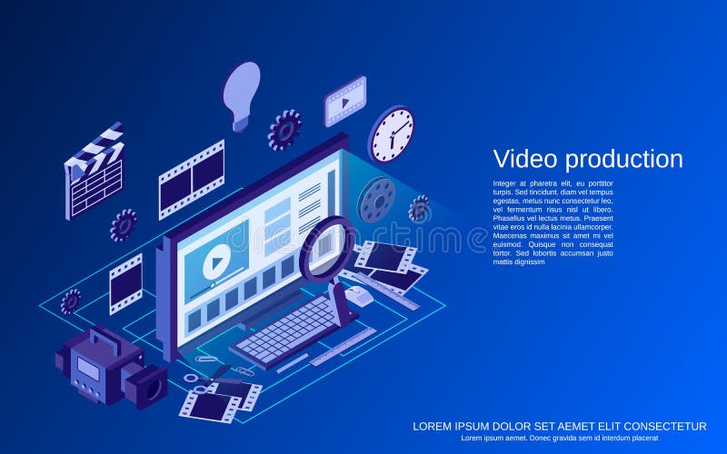 Video Production Vector Concept Illustration Stock Vector ...