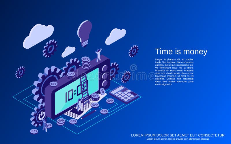 Time is Money, Business Planning Vector Concept Illustration Stock ...