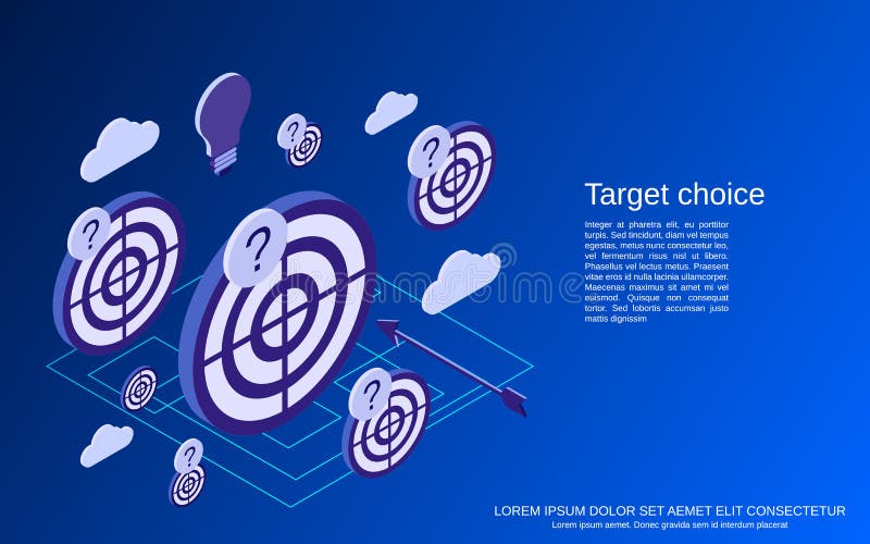 Target, Strategy, Solution Choice Vector Concept Stock Vector ...