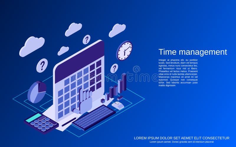 Time Management Vector Concept Stock Vector - Illustration of ...