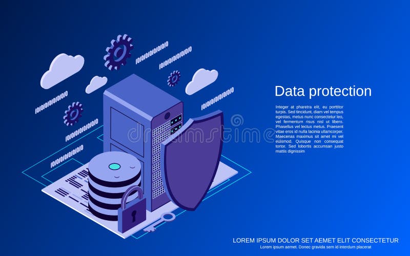 Data Protection, Information Security Vector Concept Stock Vector ...