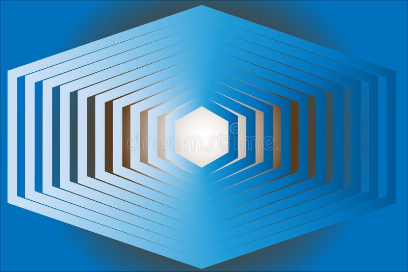 Virtual Depth 3 D Illusion with Squares Geometrical Figure Stock Vector ...