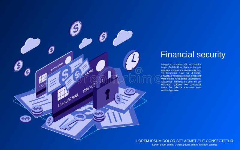 Financial Security, Online Banking, Money Protection Vector Concept ...