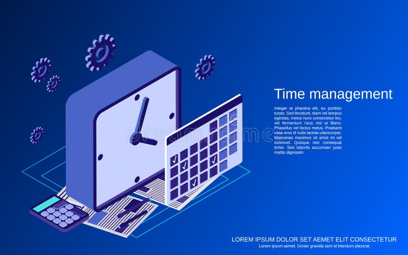 Time Management, Business Planning Vector Concept Stock Vector ...