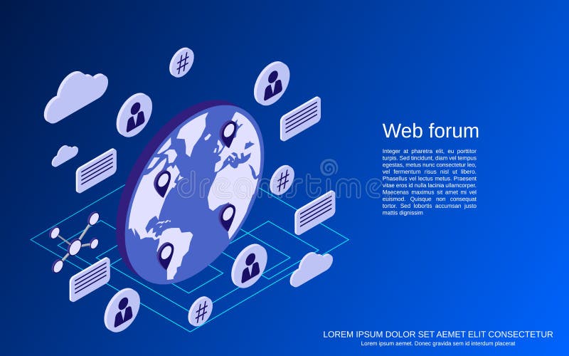 Web Forum, Online Chat, Discussion Vector Concept Stock Vector ...