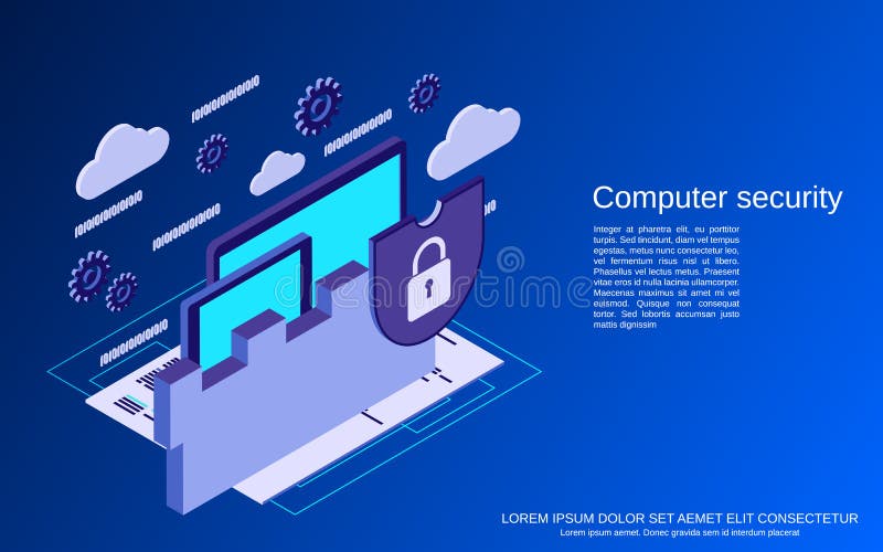 Computer Security, Virus Search, Antivirus, Data Protection Vector ...