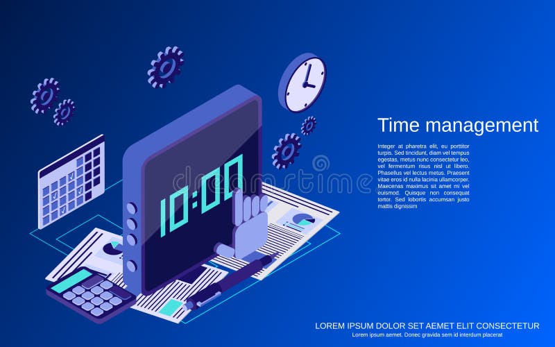 Time Management, Business Planning Vector Concept Stock Vector ...