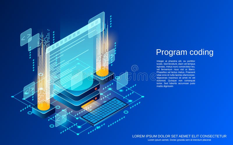 Program Coding Seo Optimization Application Development Vector