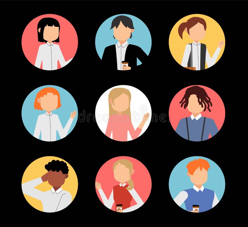 Group of Working People, Business People and Business Women Avatar ...