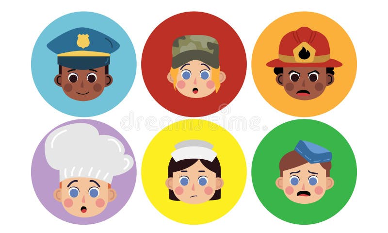 People Characters with Mask for Your Scenes. Funny Cartoon. the Set for ...