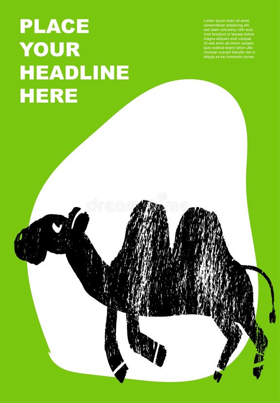 Camel. Abstract Wild Animal Poster. Jungle, Forest. Set of Contemporary ...