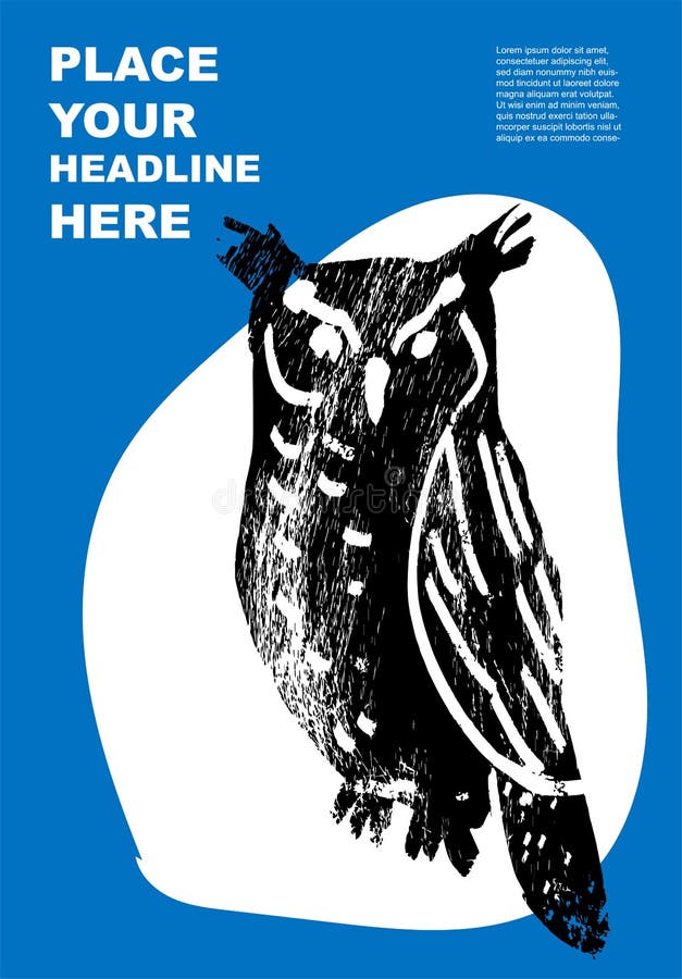 Owl. Abstract Wild Animal Poster. Jungle, Forest. Set of Contemporary ...