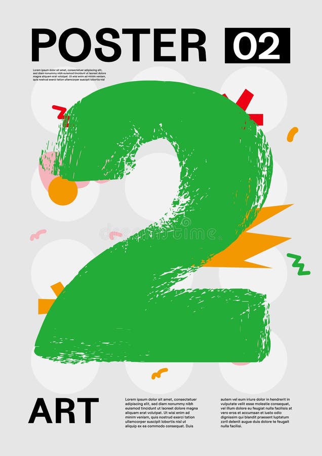 Figure 2. Poster Layout Design. Numbers. Cute Font. Template Poster ...