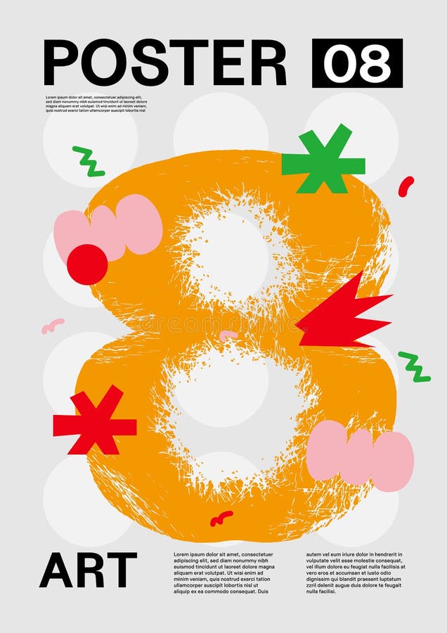 Figure 8. Poster Layout Design. Numbers. Cute Font. Template Poster ...