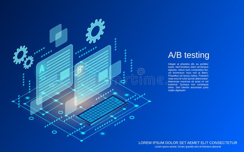 AB Testing, Content Analysis Isometric Style Vector Concept Stock ...