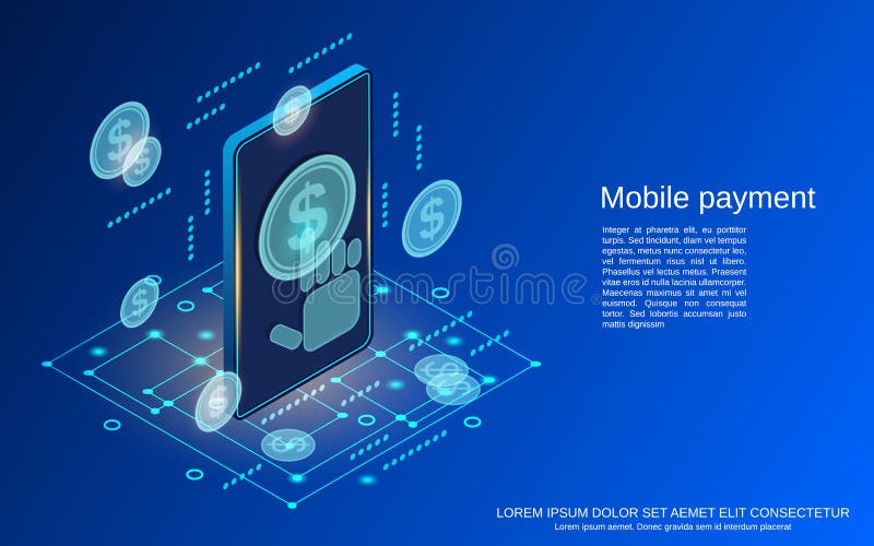 Mobile Payment Modern Isometric Vector Concept Stock Vector ...
