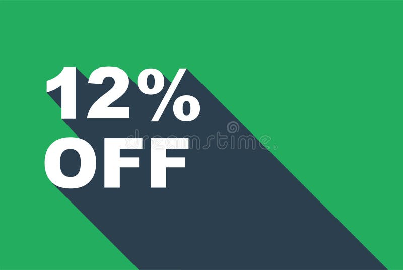 Up To 12 Off Sticker on White Background Special Offer Sale, Vector ...