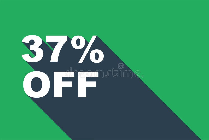 Up To 37 Off Sticker on White Background Special Offer Sale, Vector ...