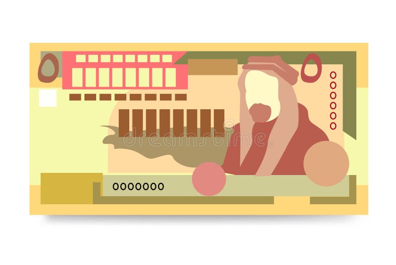 Jordan, West Bank Money Set Bundle Banknotes. Stock Vector ...