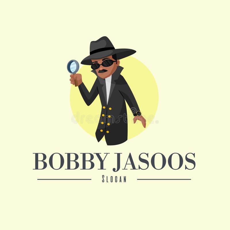 Bobby Jasoos Vector Mascot Logo Stock Vector - Illustration of logotype ...