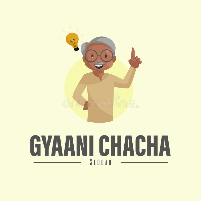 Gyaani Chacha Vector Mascot Logo Stock Vector - Illustration of graphic ...