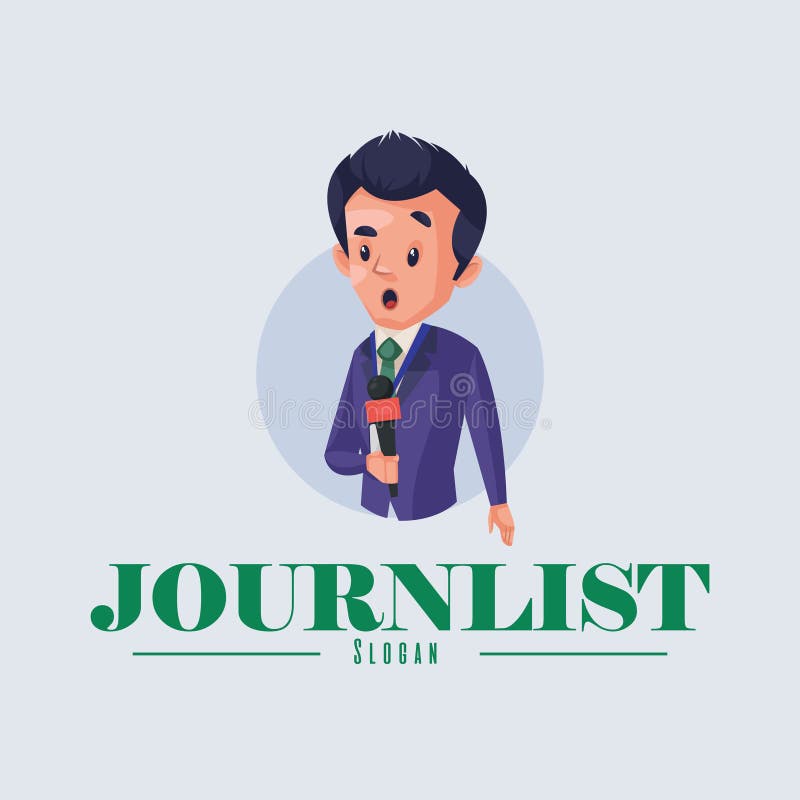 Journalist Vector Mascot Logo Stock Vector - Illustration of branding ...