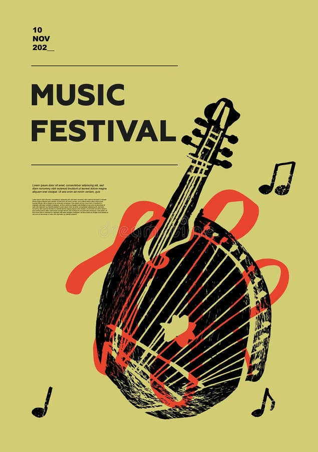 Bandura, Folk. Music Festival Poster. Stock Vector - Illustration of ...