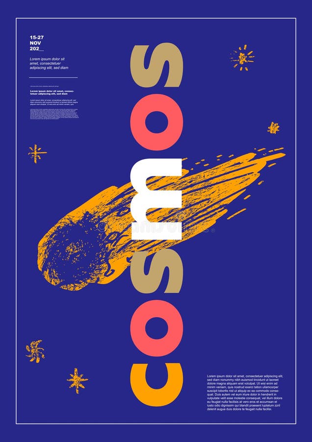 Comet. Poster design. stock vector. Illustration of flyer - 270968406