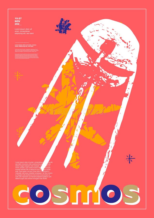 Satellite. Poster Design.Vintage Engraving Style Stock Vector ...