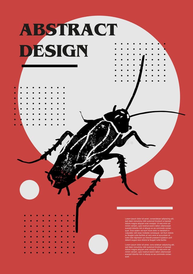 Cockroach, Roach. Set of Vector Posters with Insects. Stock Vector ...