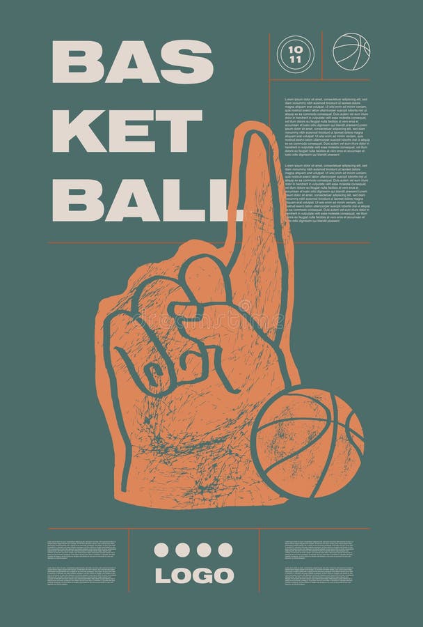 Basketball Hand Support. Sport News. Stock Vector - Illustration of ...