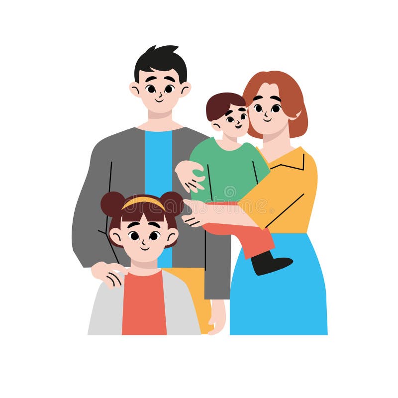 Double-income, Child-rearing Household Stock Vector - Illustration of ...