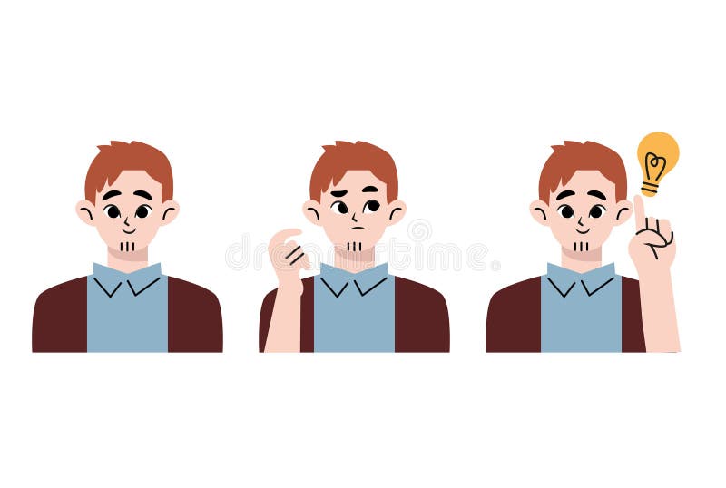 Happy Positive Person with Good Emotions. Stock Vector - Illustration ...