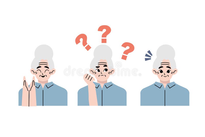 Old Age Face Expressions Stock Illustrations – 70 Old Age Face ...