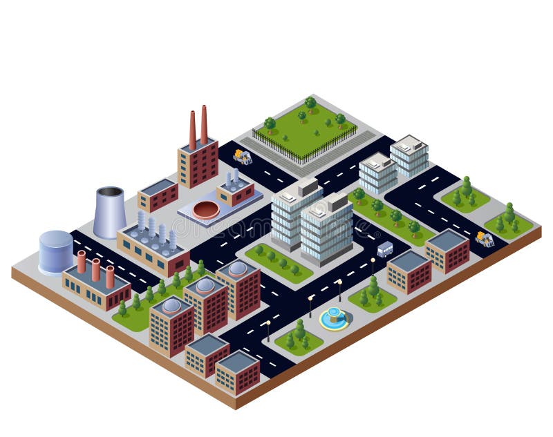 Isometric Industrial Area Stock Illustrations – 697 Isometric ...