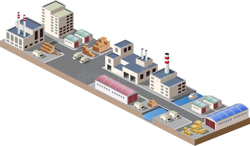 Isometric Industrial Area Stock Illustrations – 697 Isometric ...