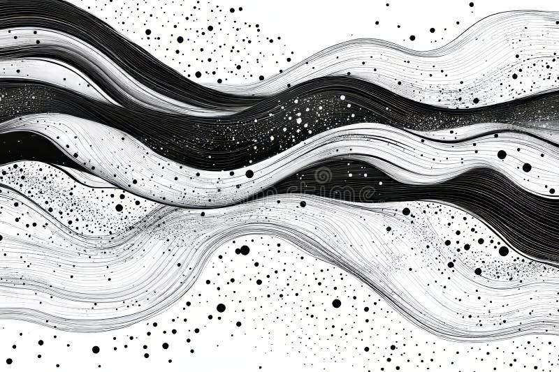 Illustration with an Abstract Backdrop in Line Art Stock Photo - Image ...