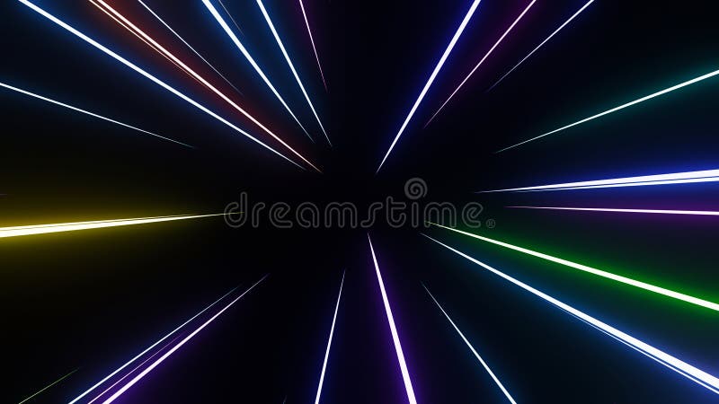 Illustration of Abstract Background with Ascending Colorful Glowing ...