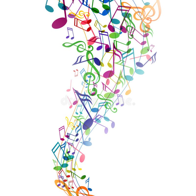 Colorful Music Notes Background Stock Vector - Illustration of gclef ...