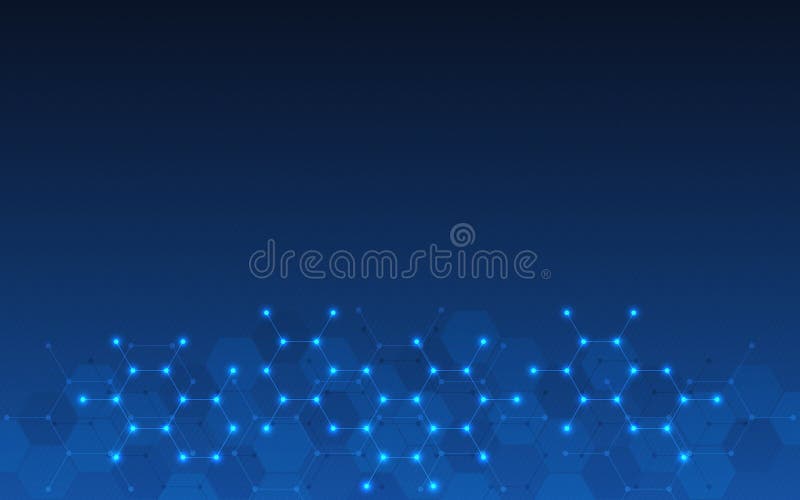 Illustration of the Abstract Background of Molecules. Molecular ...